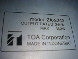 Amplifier Toa ZA2240 Mati-Total – hamim servis elektronik